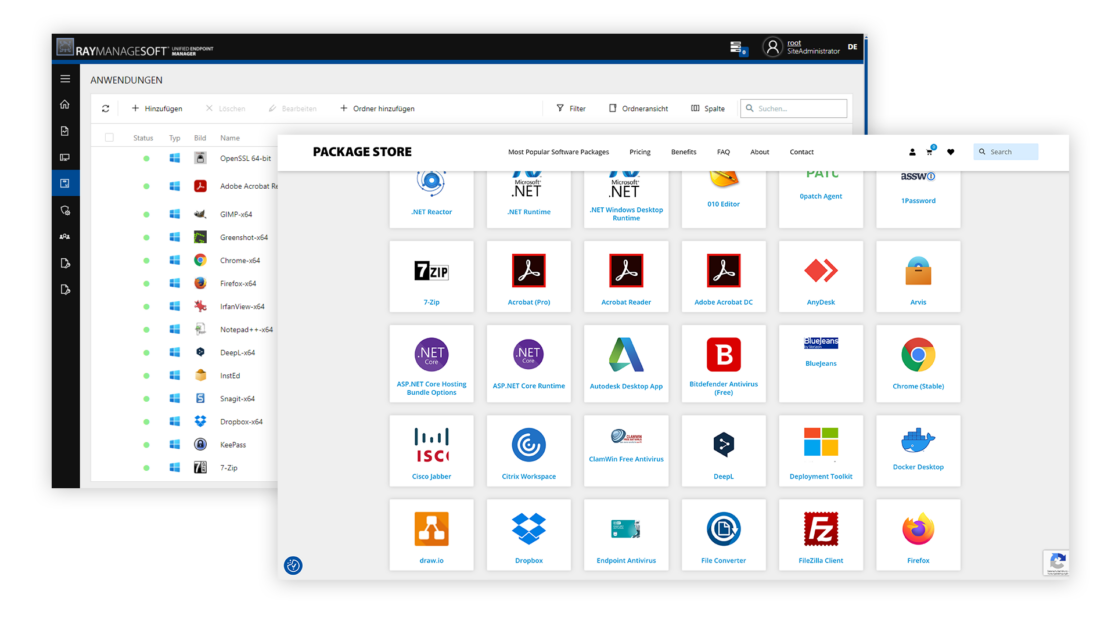 Raynet Package Store – Softwarepakete für Windows & macOS
